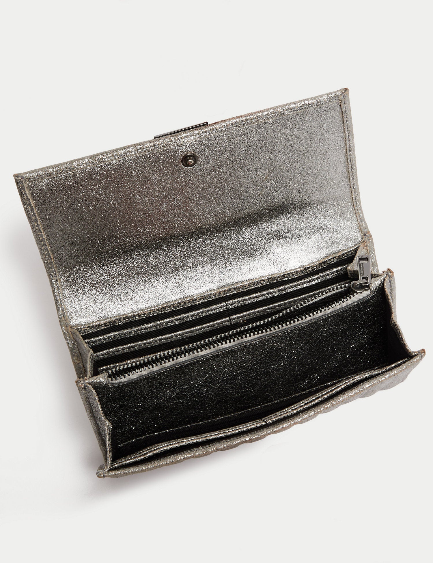 Leather Metallic Large Foldover Purse Marks & Spencer Philippines